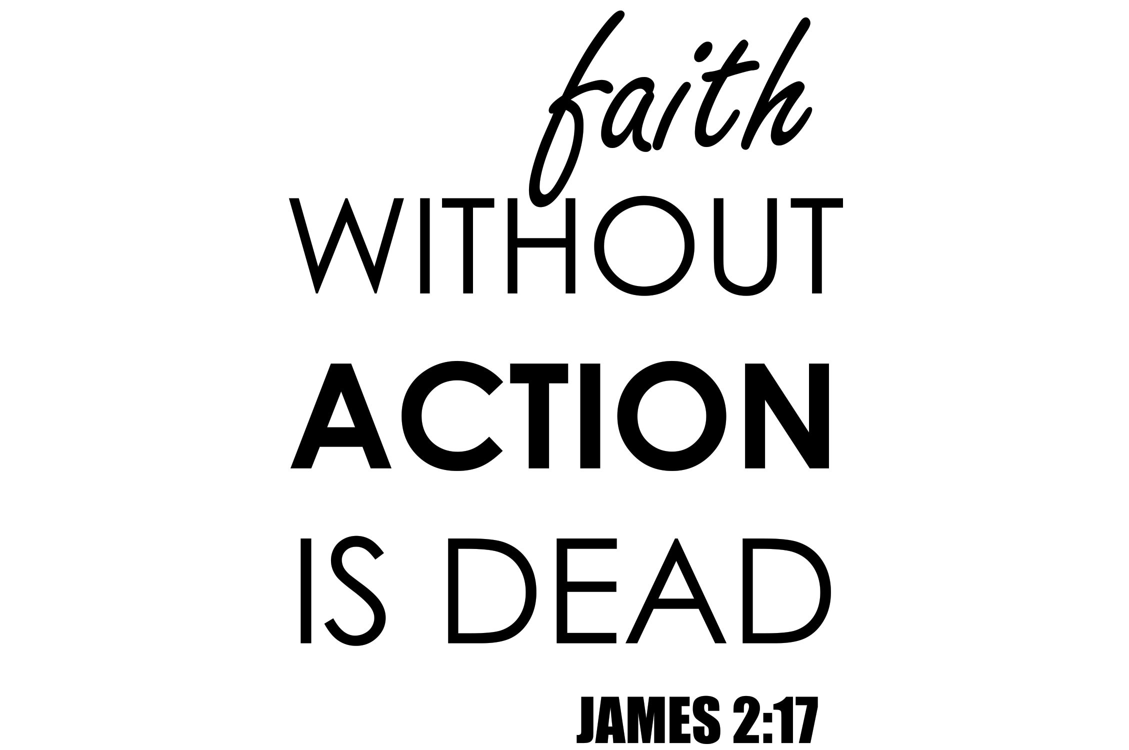 Faith Without Action James 2:17 Vinyl Decal | Etsy