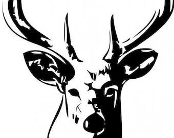 Buck Head Wall Decal - Etsy