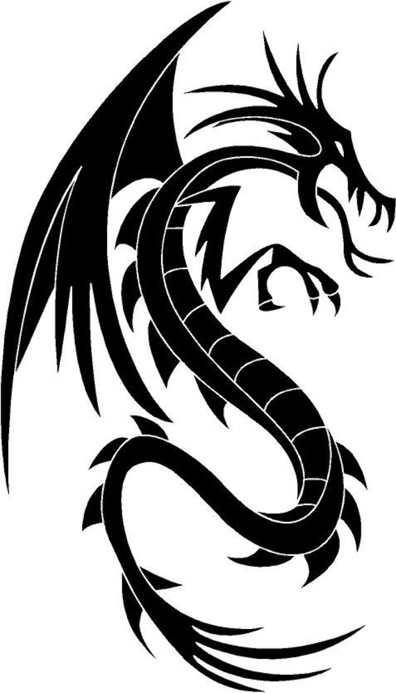 Dragon V.2 Vinyl Decal/sticker - Etsy