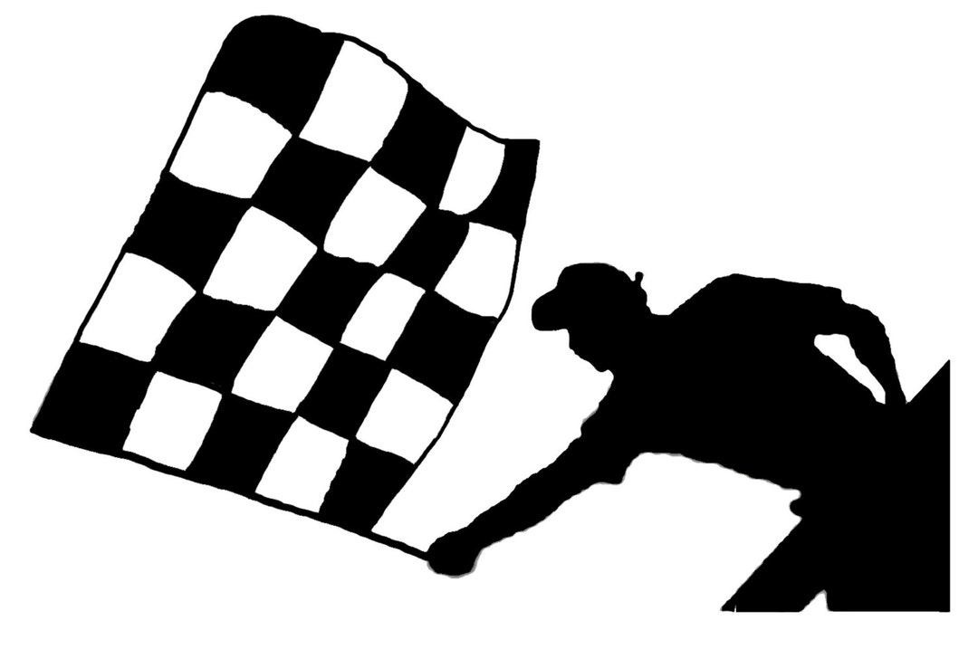 Checkered Flag Flagman Vinyl Decal/sticker - Etsy