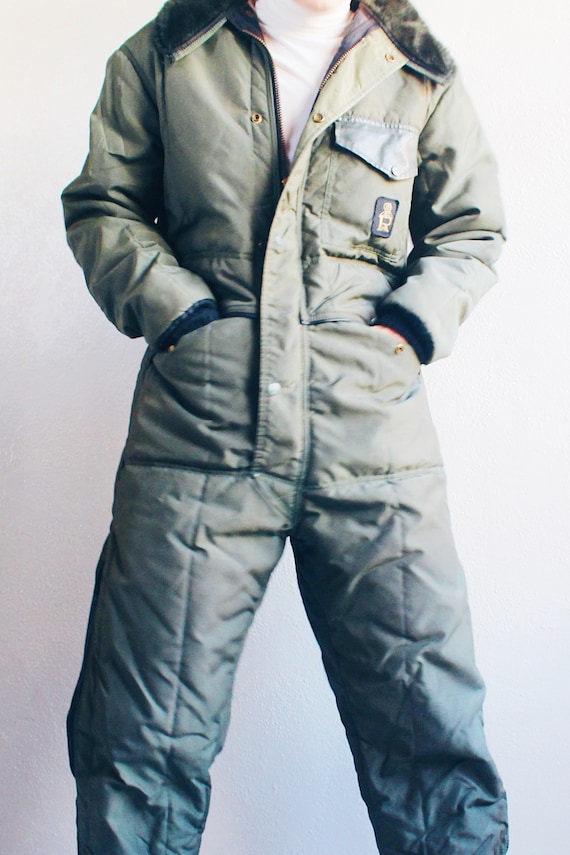 Retro Utility Wear! Vintage 1970s Quilted Ski Suit – … - Gem