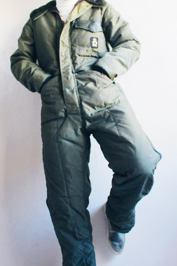 Retro Utility Wear! Vintage 1970s Quilted Ski Suit – … - Gem