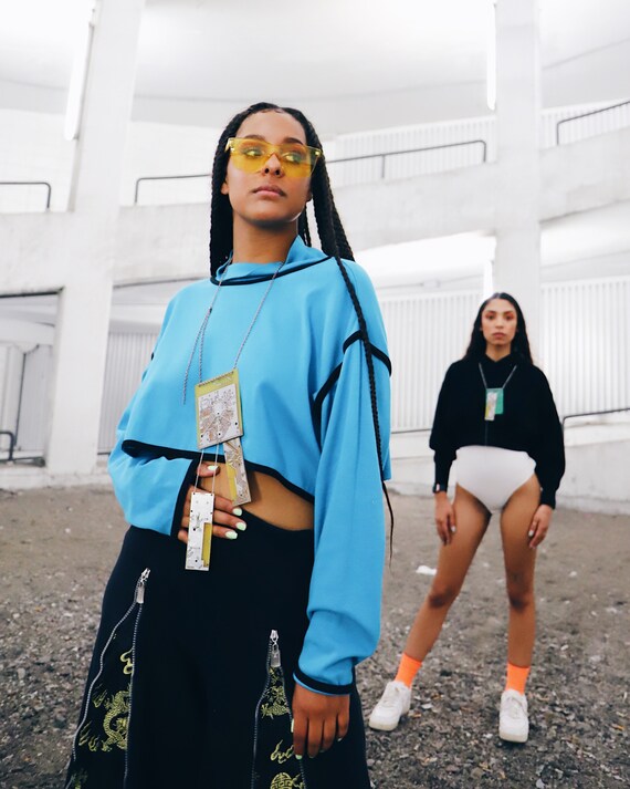 Revive Your Style with Upcycled Y2K Blue Streetwear C… - Gem