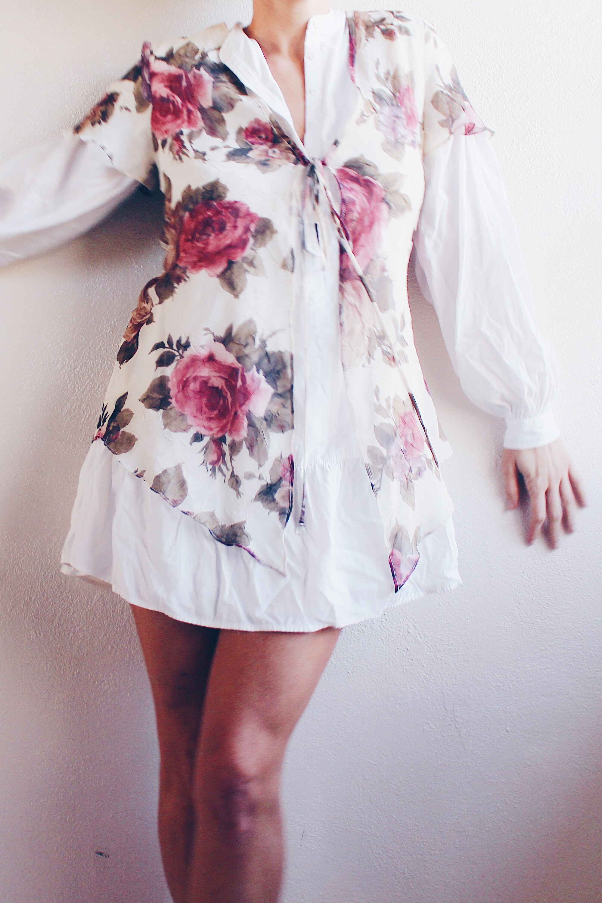 Vintage Romance: Sheer Rose Print Chiffon Shawl for Dark Romantic Style ...