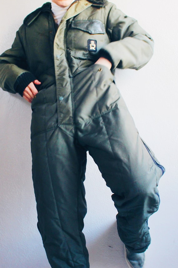 Retro Utility Wear! Vintage 1970s Quilted Ski Suit – … - Gem