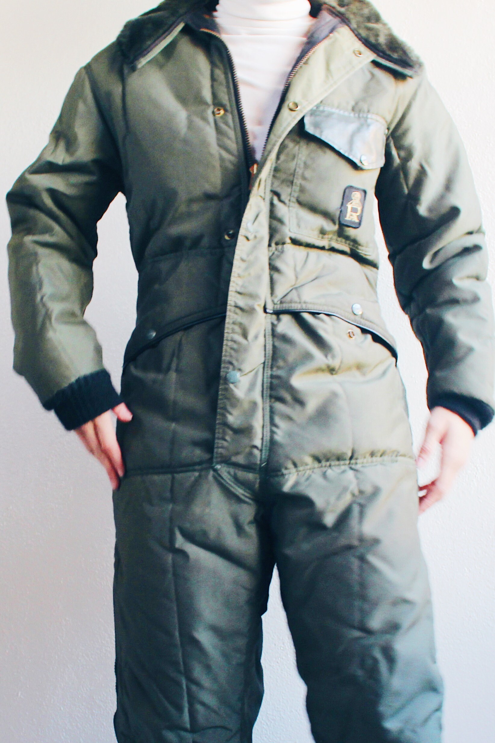 Retro Utility Wear Vintage 1970s Quilted Ski Suit Gorpcore Snowsuit for ...