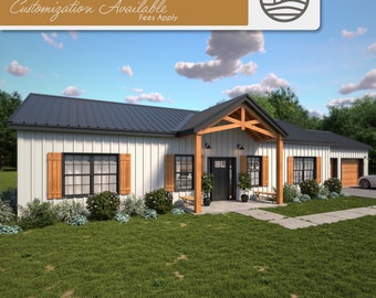 Harvest Farmstead Modern House Open Plan Design 60 X 30 3 Bed 2.5 Bath ...