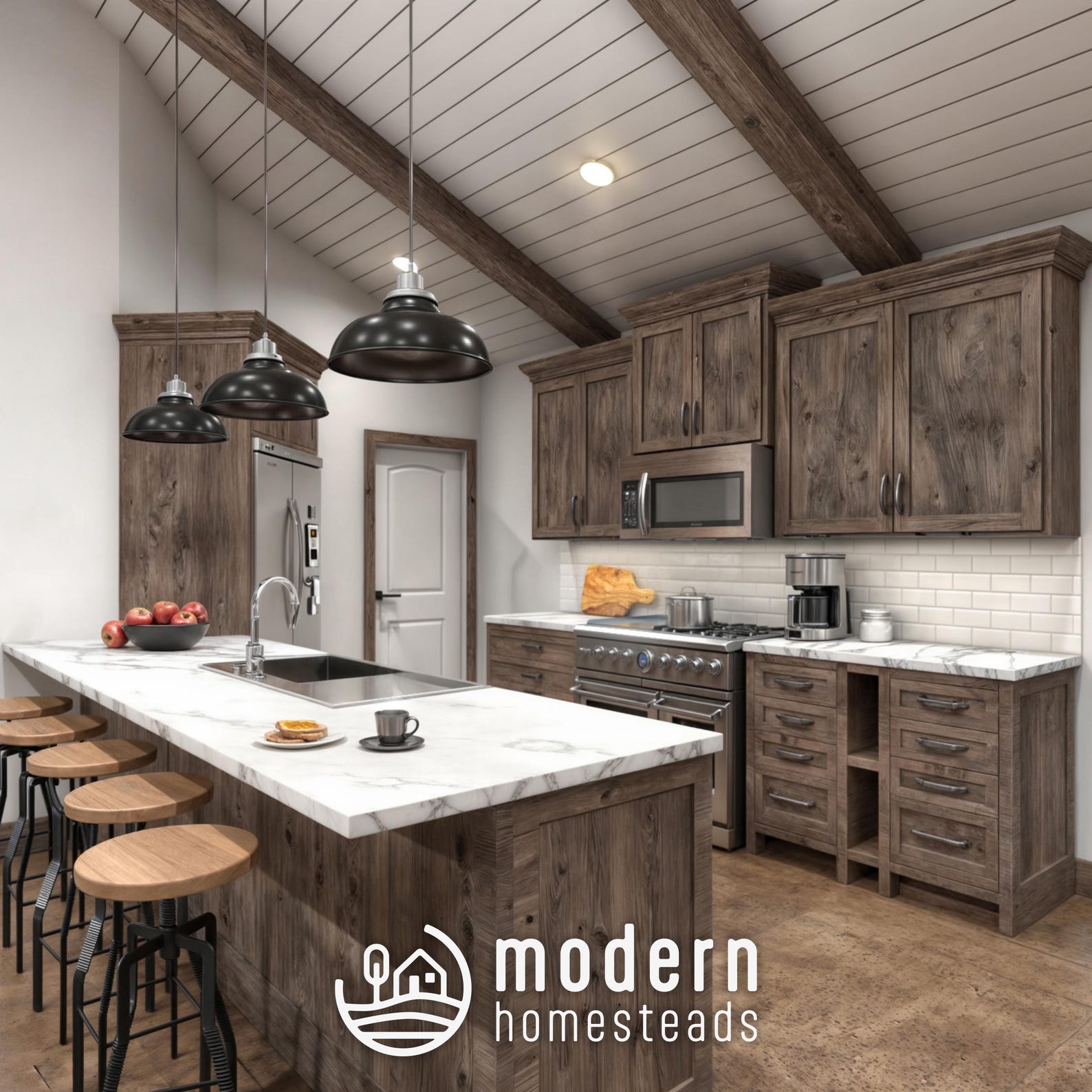 3 Bedroom Barndominium Modern Farmhouse Floor Plans | Digital Download ...