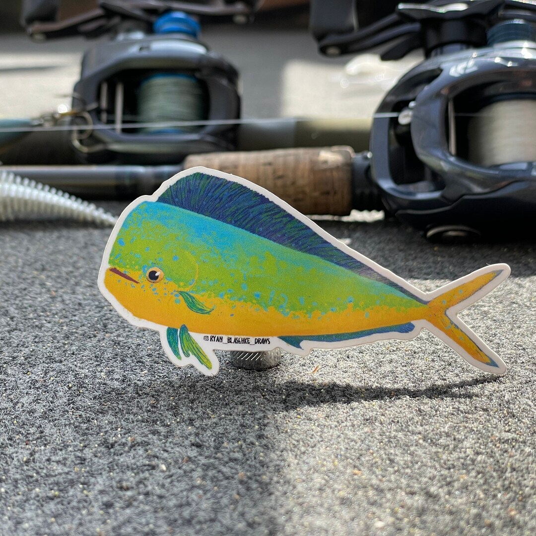 Mahi-mahi Fishing Sticker - Etsy