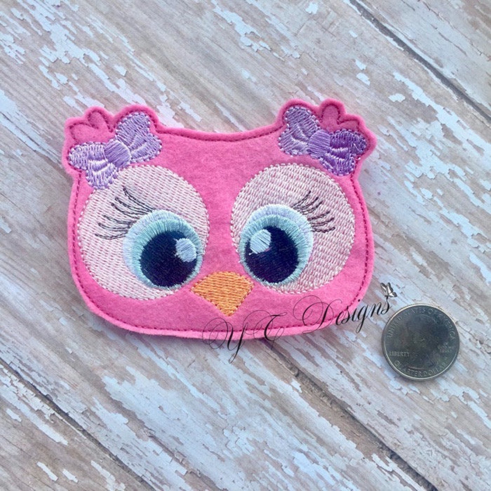 Owl Feltie Olivia Owl HEAD Feltie Embroidery File - Etsy