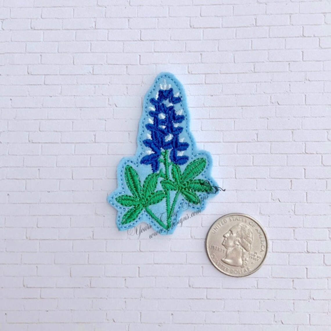 Blue Bonnet Flower Cluster Feltie Digital Embroidery File - Etsy