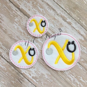 Stethoscope Letter Feltie Set A-Z Letters Feltie Embroidery Files - Etsy
