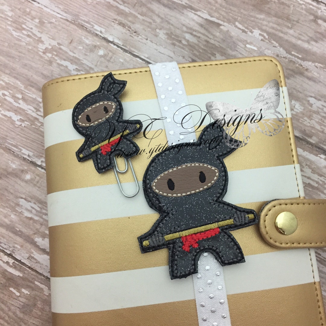 Ninja Planner Book Band & Book Clip EMBROIDERY FILE - Etsy