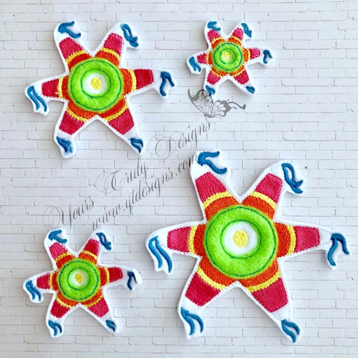 Party Star Pinata Feltie Embroidery File - Etsy