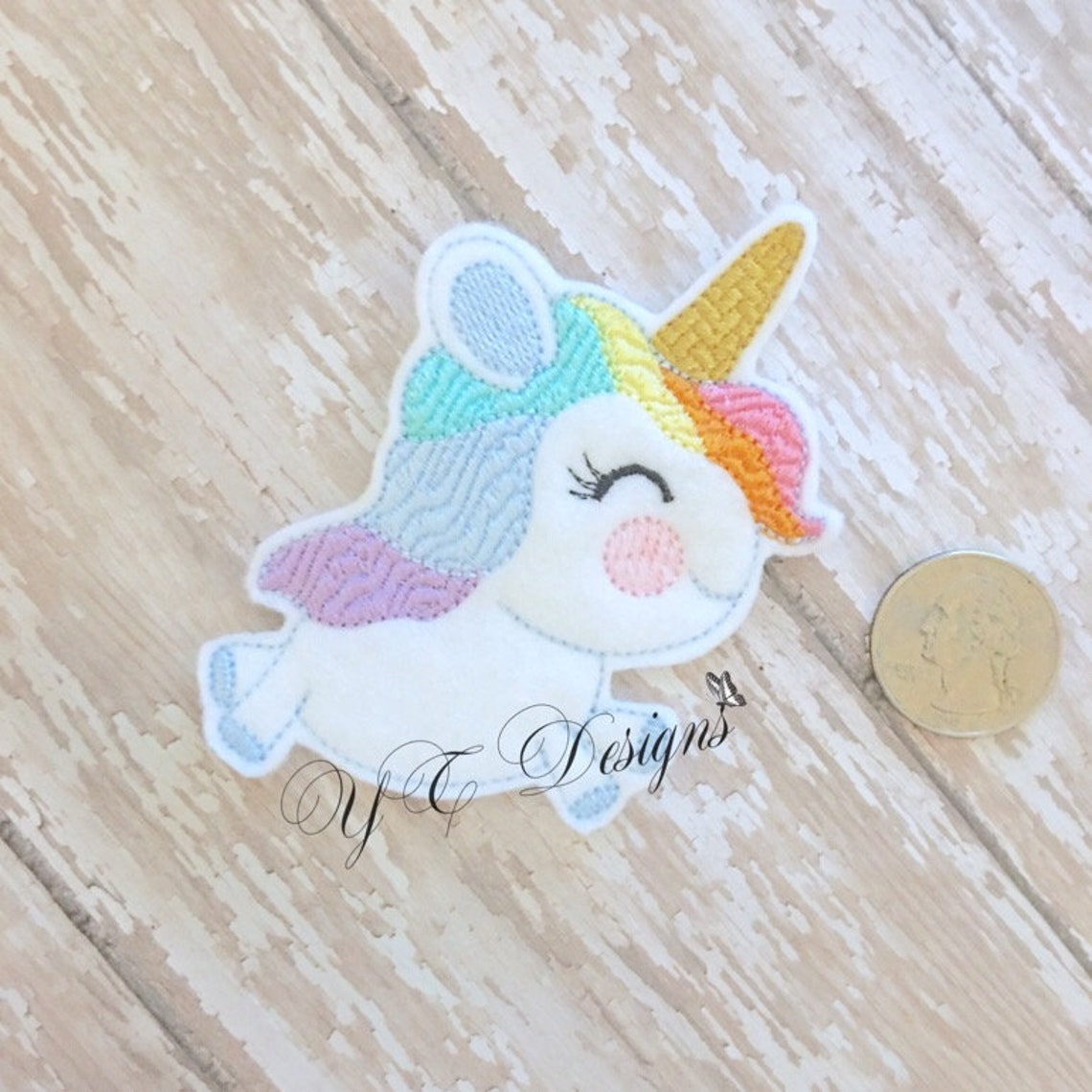 Unicorn Feltie Unicorn Tricia Head Feltie Digital EMBROIDERY - Etsy