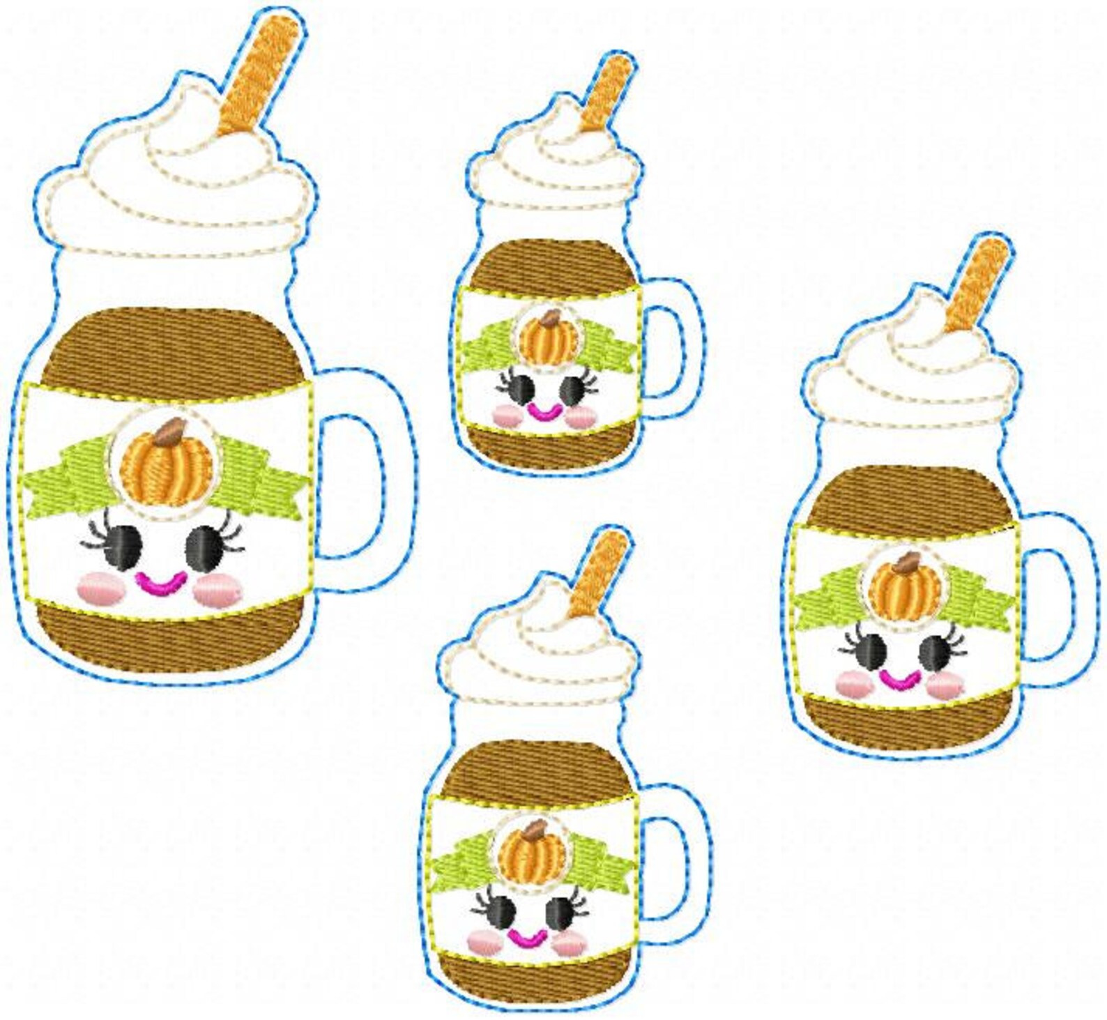 Root Beer Float feltie pumpkin spice Feltie Embroidery File | Etsy
