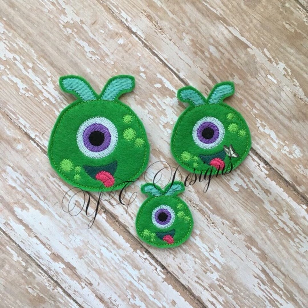 Monster Feltie Caterpillar Monster H Feltie Embroidery File - Etsy