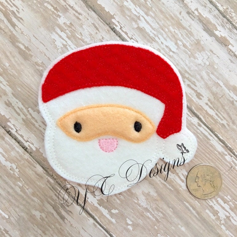Santa Feltie St Nick Feltie Head Embroidery File | Etsy