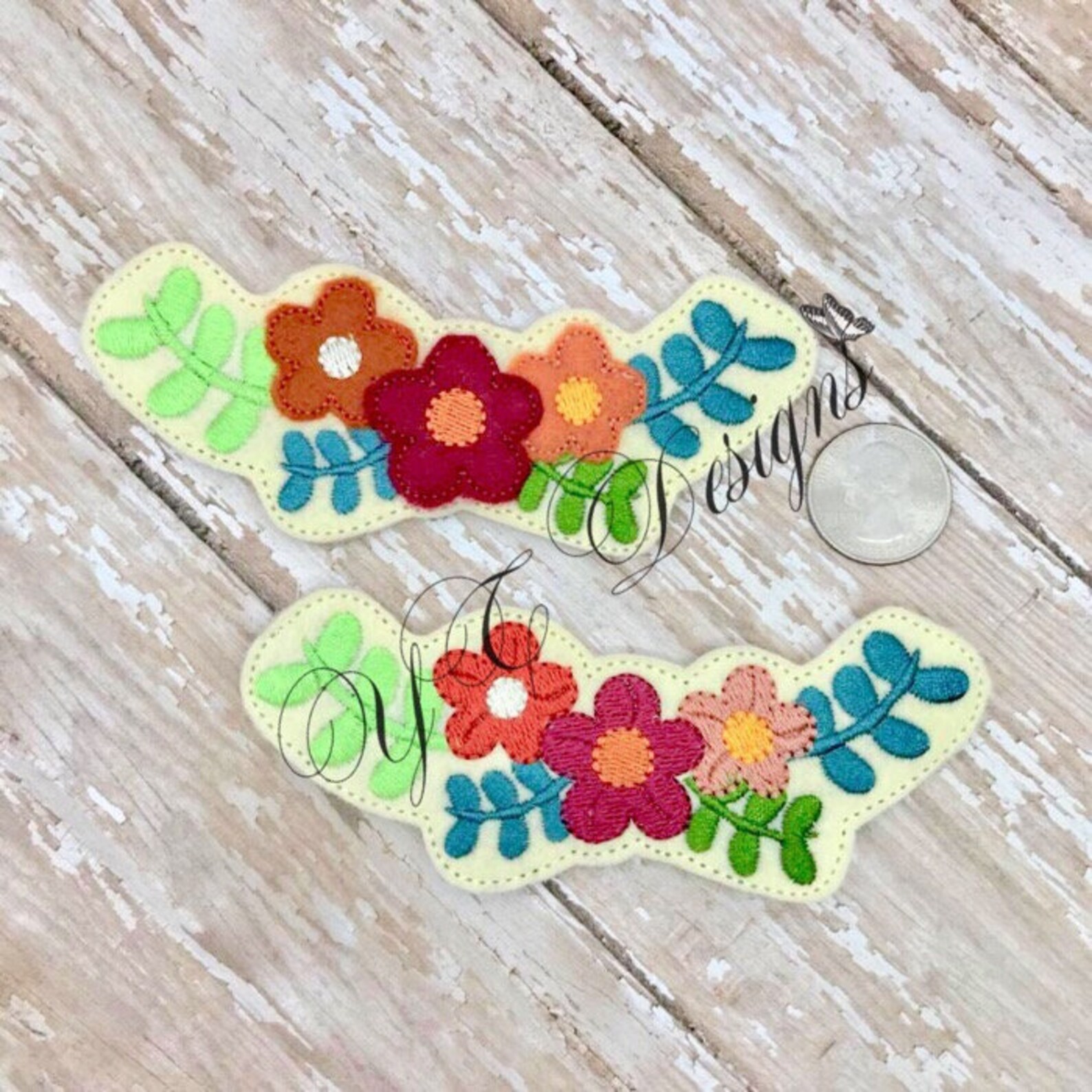 Flower Feltie Flower Cluster Feltie Embroidery File - Etsy