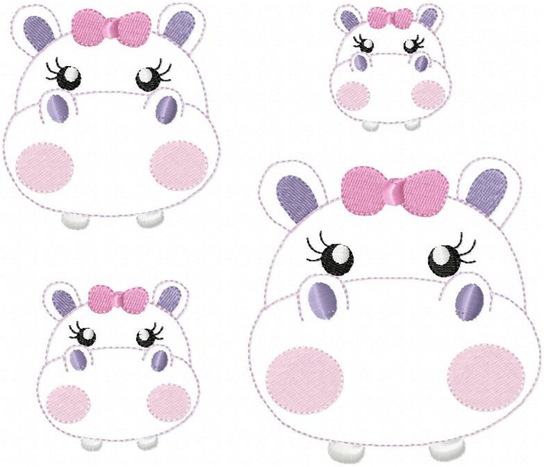 Ballerina Feltie Hippo H Feltie Embroidery File - Etsy