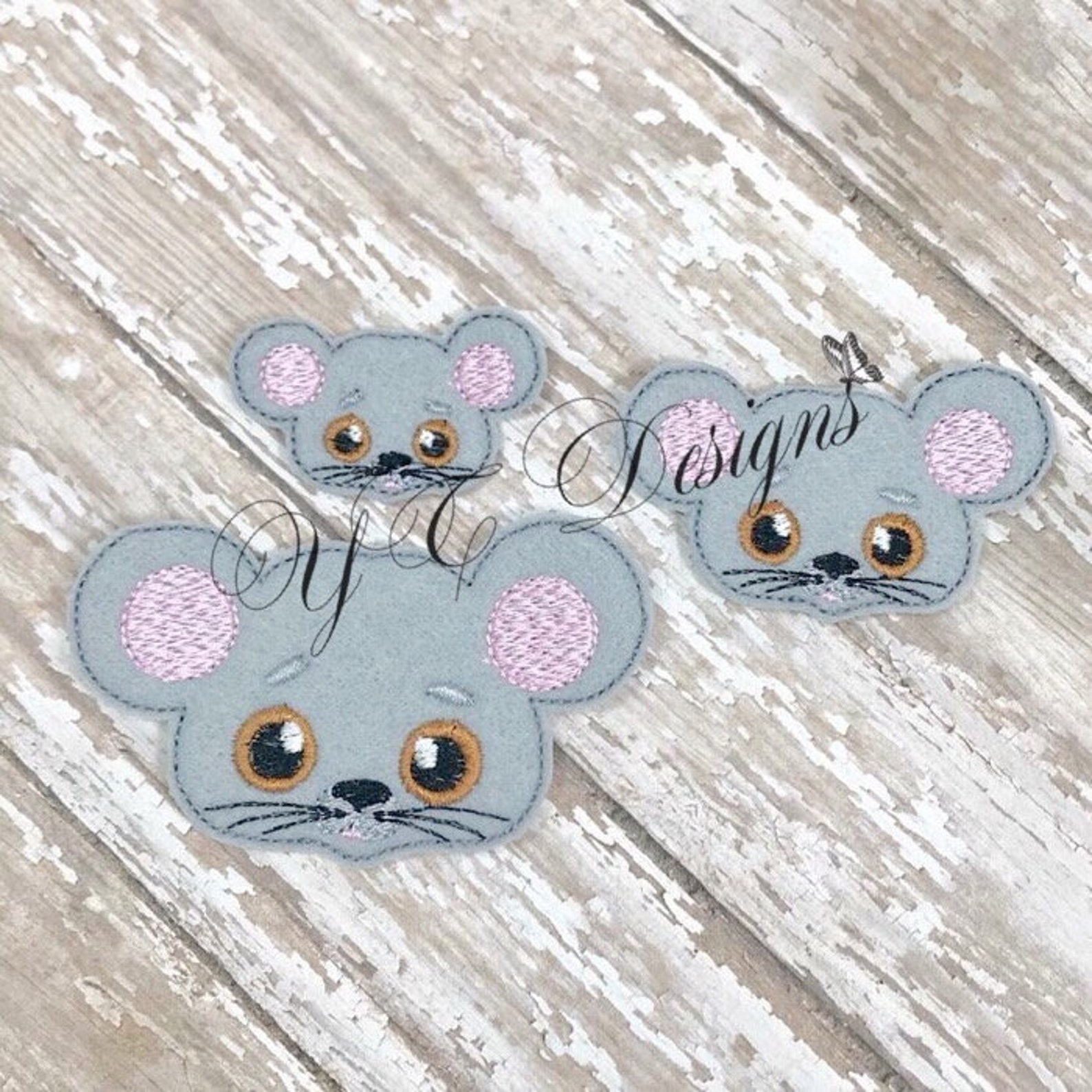Mouse Feltie Manny Mouse HEAD Feltie Embroidery File - Etsy