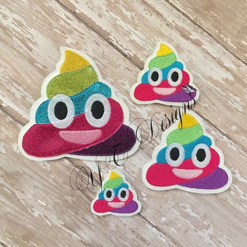 Rainbow Poop Emoji - Etsy