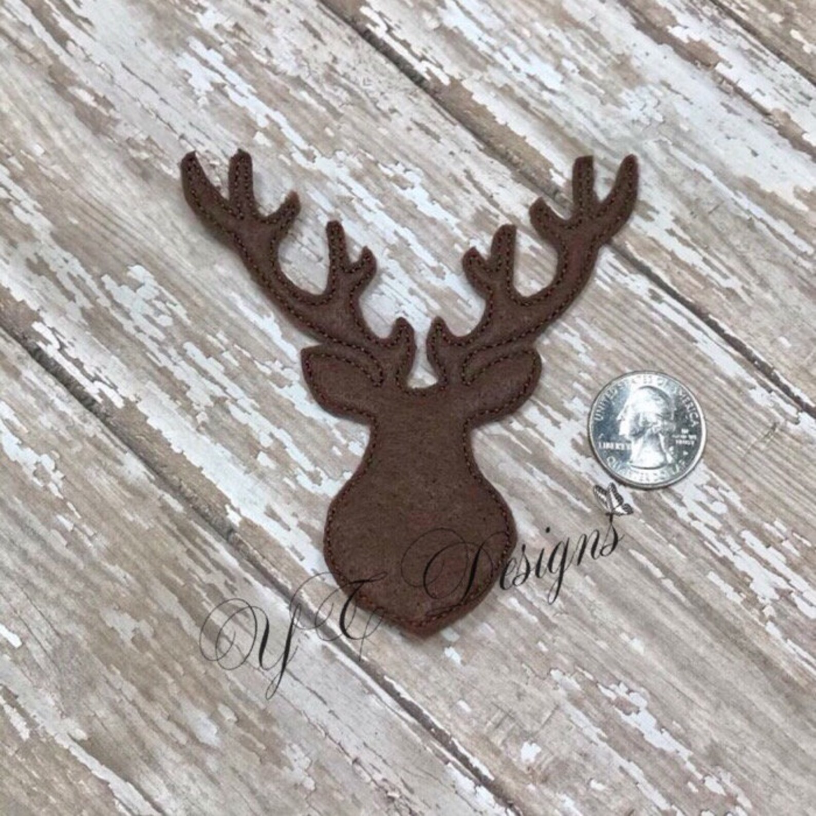 Stag Feltie Buck Silhouette Feltie Embroidery File - Etsy