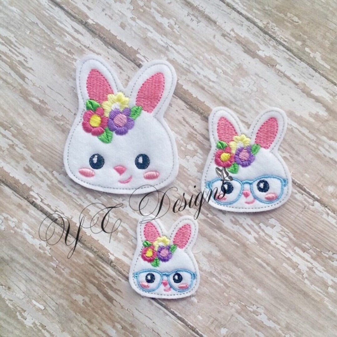 Bunny Feltie Bunny Kimmy Head Feltie Embroidery File - Etsy