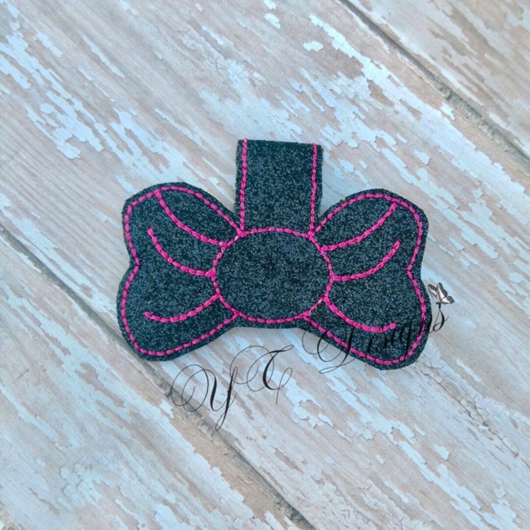 Bow Key Fob Bow 1 Key Fob Digital Embroidery File - Etsy