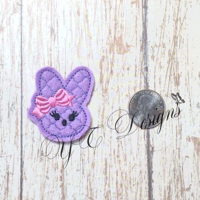Marshmallow Bunny Ms. Mallow HEAD Feltie Embroidery File - Etsy
