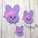 Marshmallow Bunny Ms. Mallow HEAD Feltie Embroidery File - Etsy