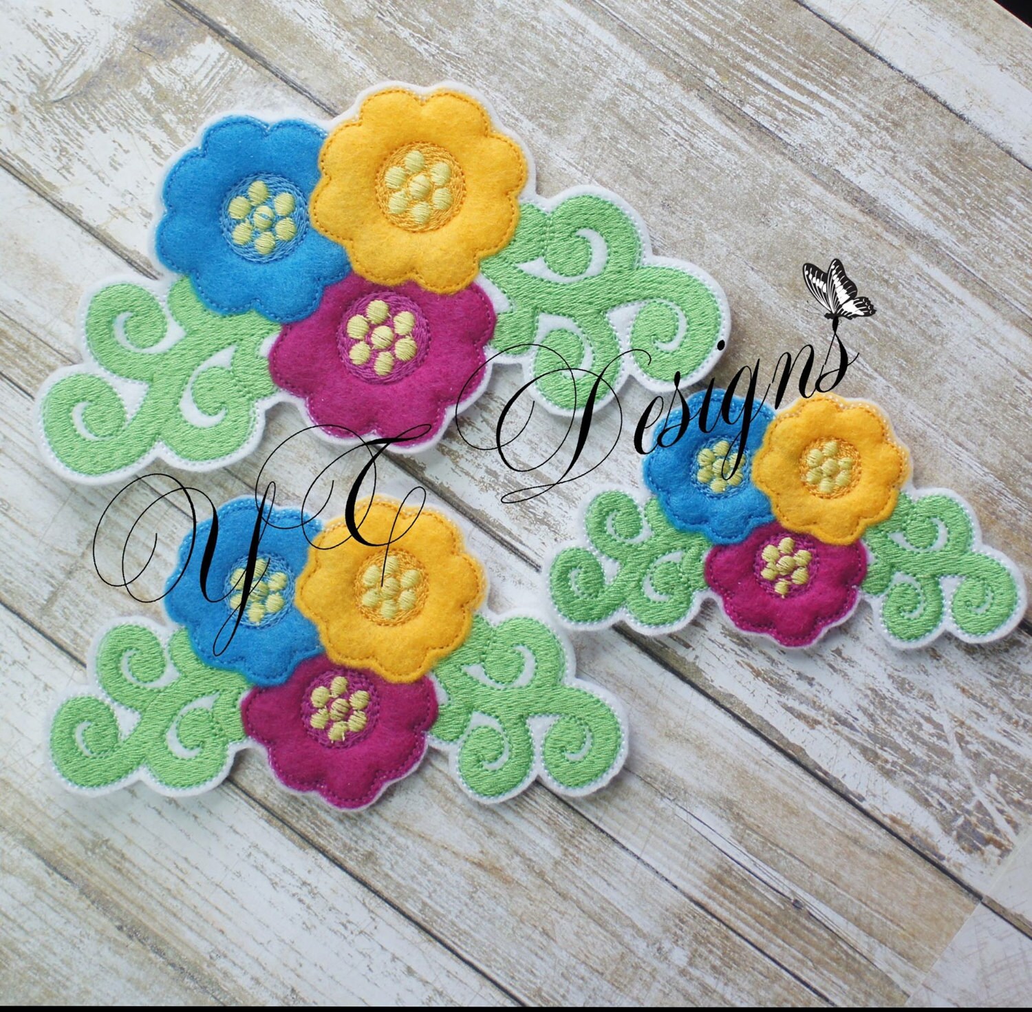 Flower Floral Oversized Feltie Embroidery File - Etsy