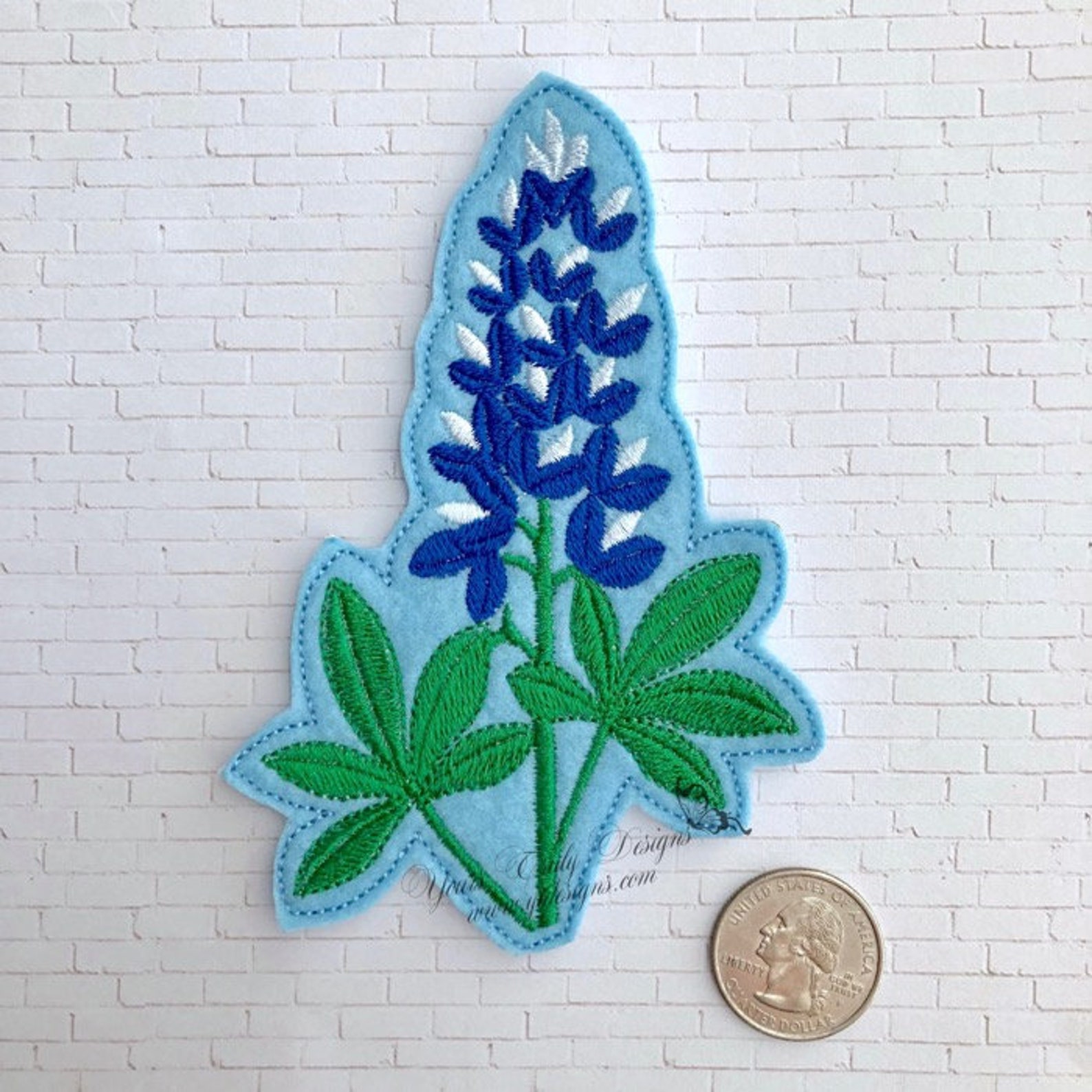 Blue Bonnet Flower Cluster Feltie Digital Embroidery File - Etsy