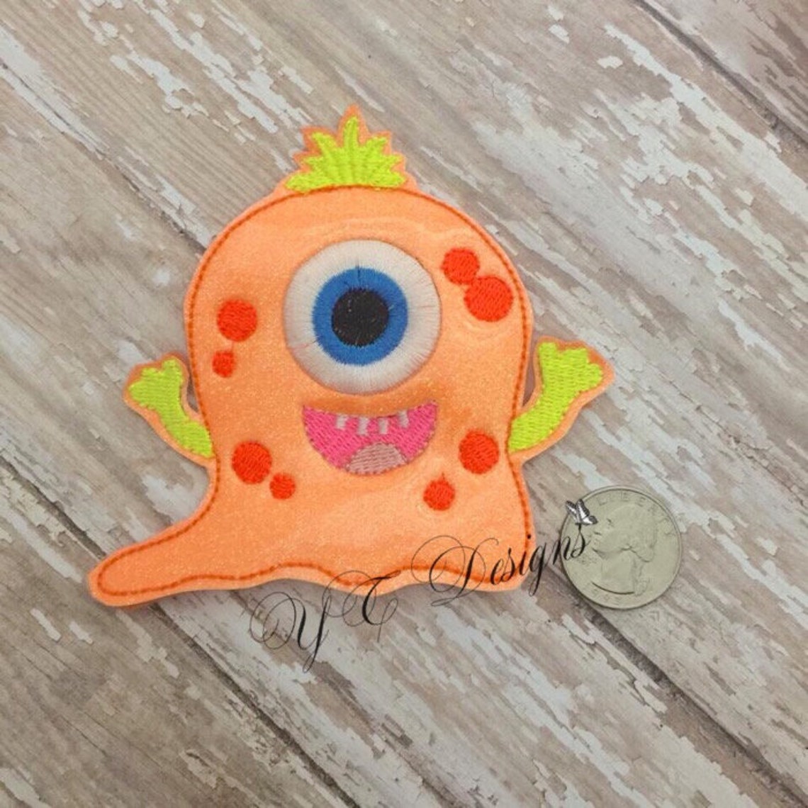Monster Feltie One Eye Monster Dude Feltie Embroidery File - Etsy