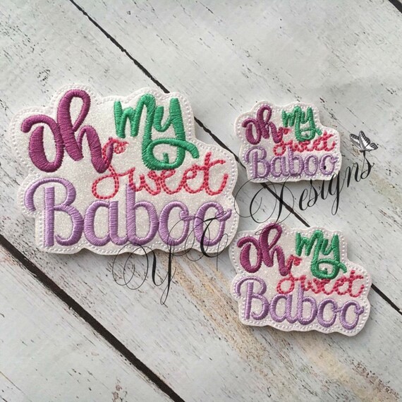 My Sweet Baboo Feltie Sweet Charlie Feltie Embroidery File | Etsy