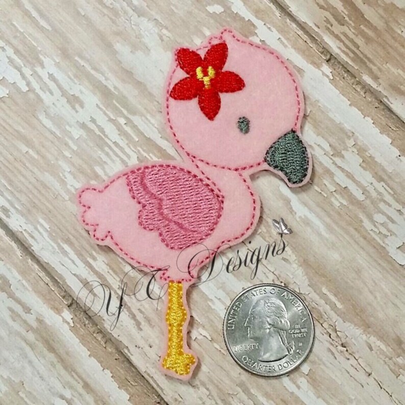 Flamingo Feltie Tropical Feltie Embroidery File - Etsy