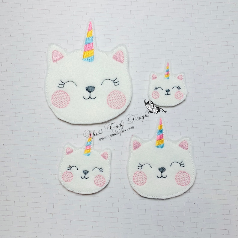 Caticorn Head Yummy Cat Kittie Unicorn Machine Embroidery File - Etsy