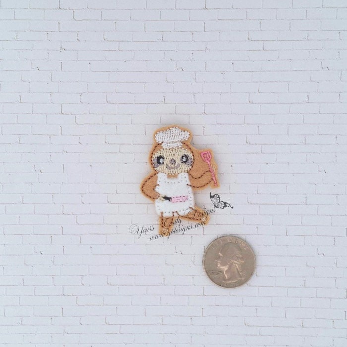 Sloth Baking Planner Cooking Sloth Feltie EMBROIDERY FILE | Etsy