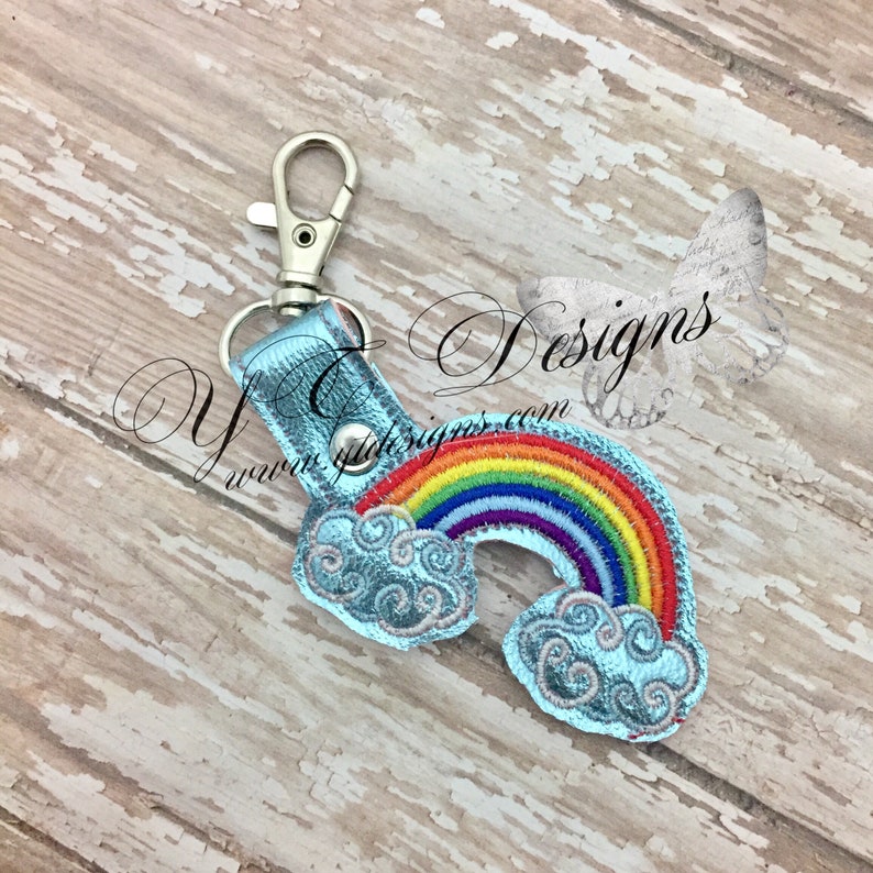 Rainbow Key Fob EMBROIDERY FILE - Etsy