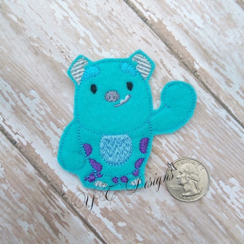 Monster Feltie Blue Monster Feltie Embroidery File - Etsy