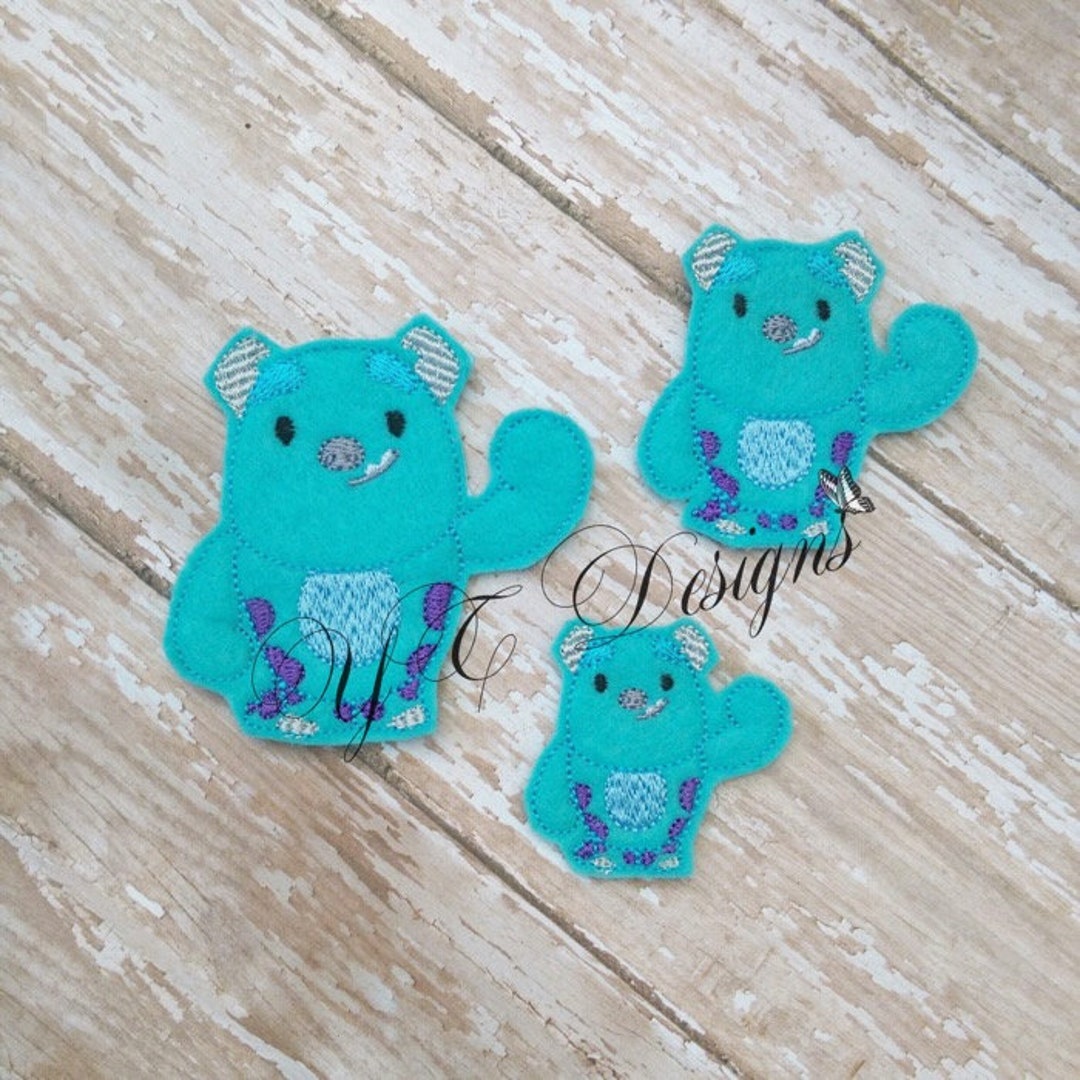 Monster Feltie Blue Monster Feltie Embroidery File - Etsy