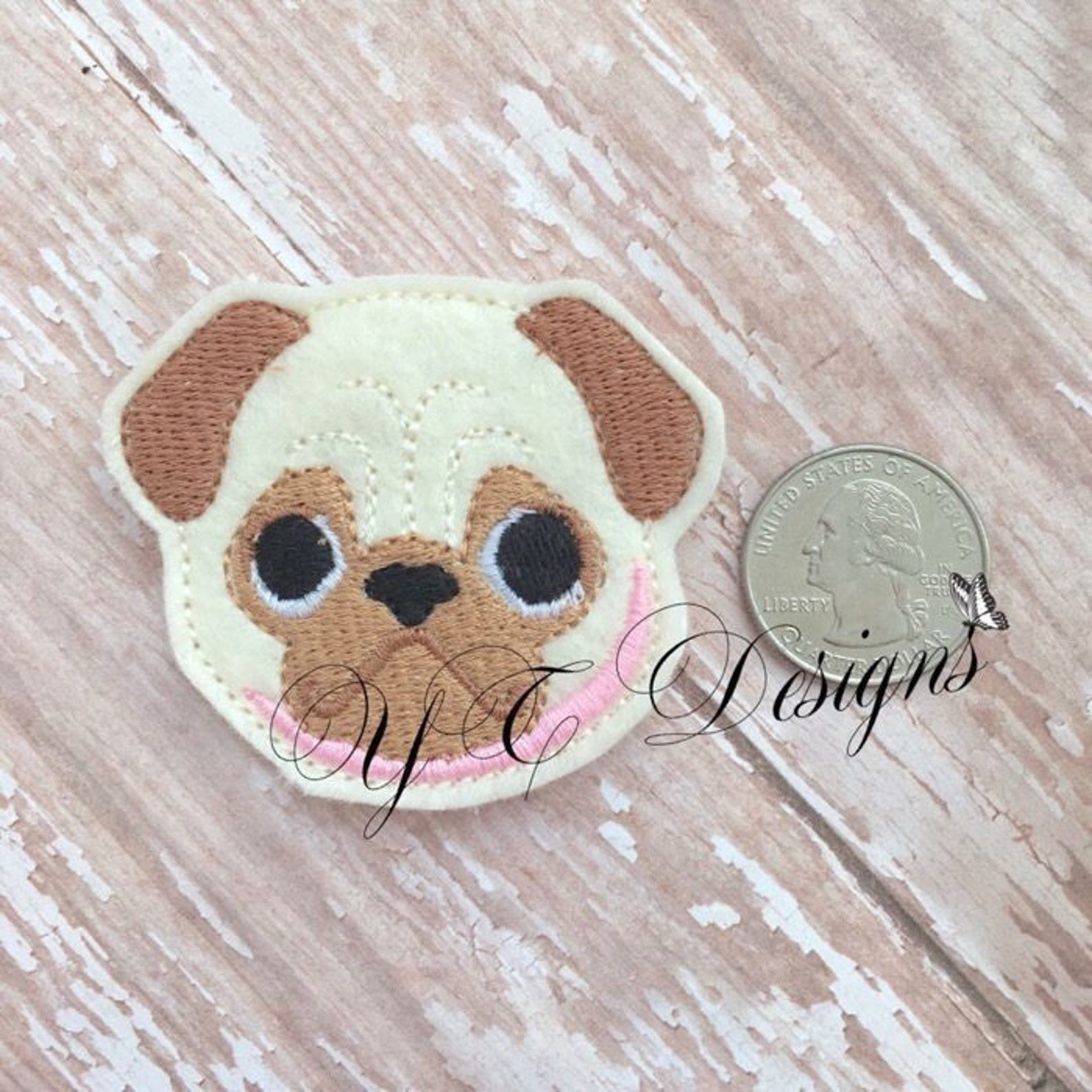 Pug Feltie Dog Feltie Dog Head Feltie EMBROIDERY DIGITAL FILE - Etsy