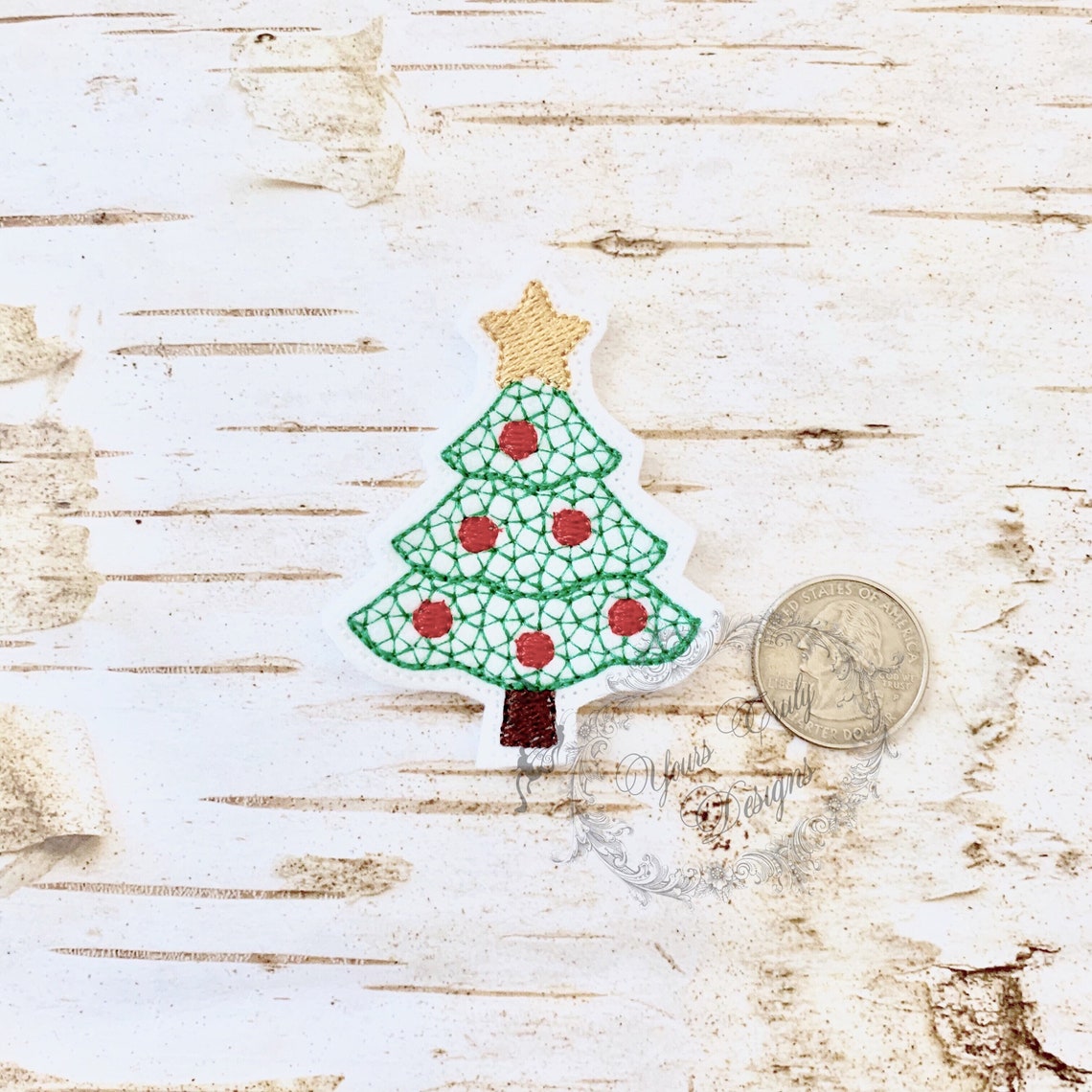 Christmas Peeker Santa Tree Machine Feltie Embroidery File YTD YT ...