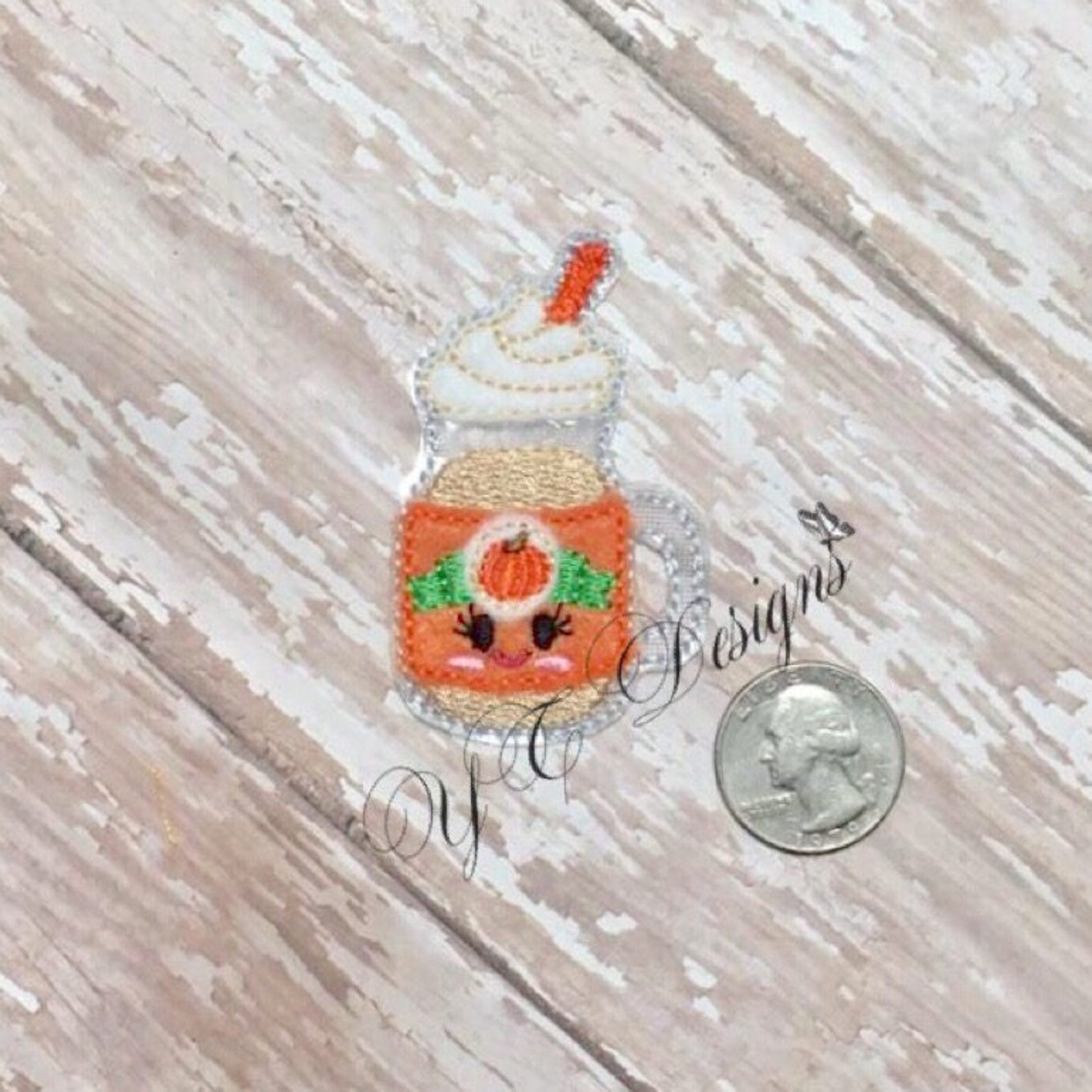 Root Beer Float feltie pumpkin spice Feltie Embroidery File | Etsy