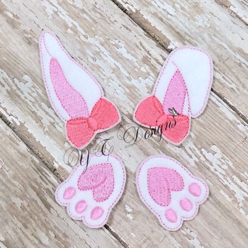 Easter Bunny Pieces Feltie Bunny Feltie Pieces Digital Embroidery File ...