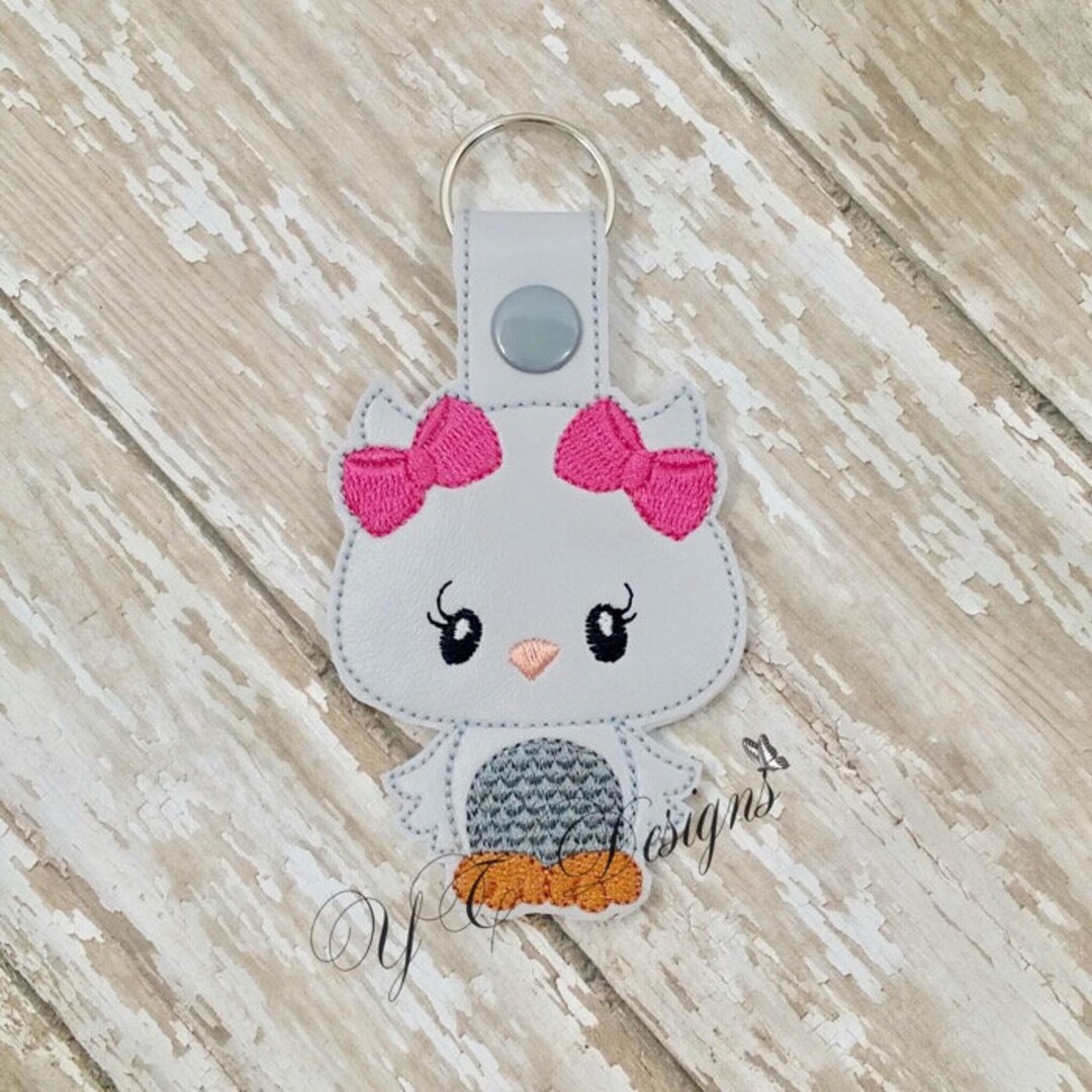 Owl Key Fob EMBROIDERY FILE - Etsy