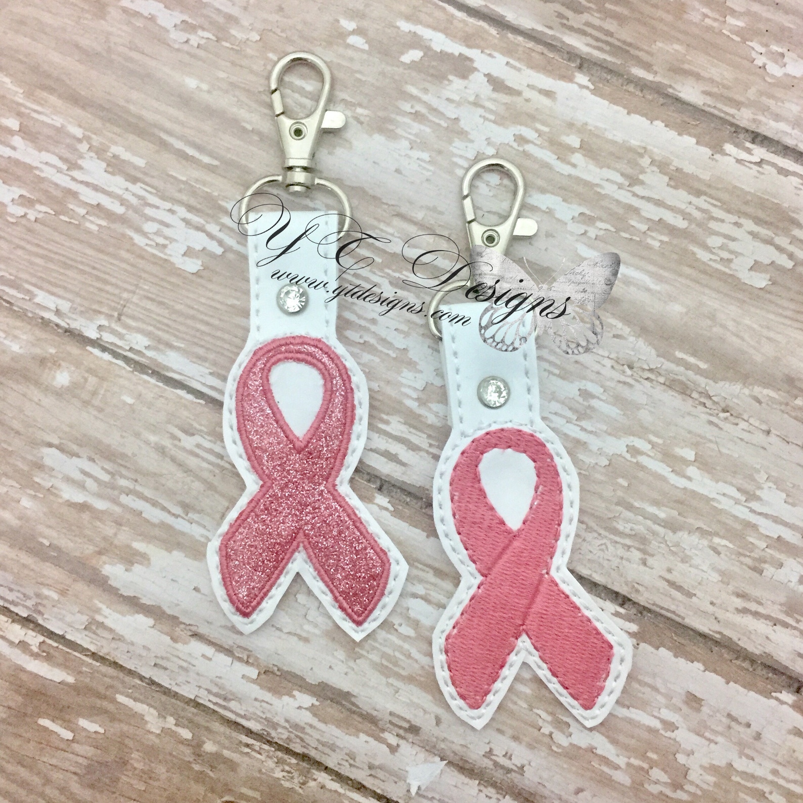 Awareness Ribbon Key Fob EMBROIDERY FILE - Etsy