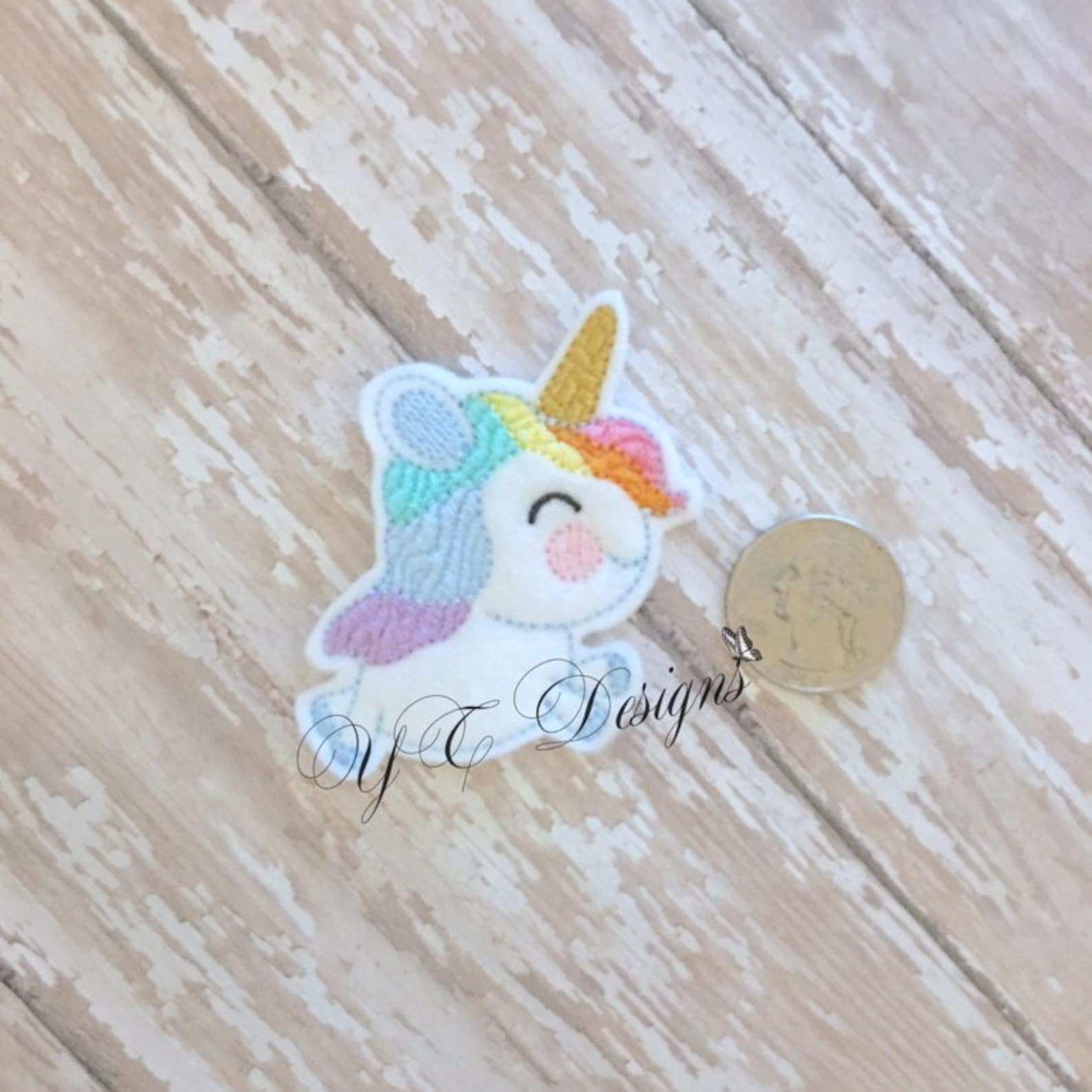 Unicorn Feltie Unicorn Tricia Head Feltie Digital EMBROIDERY - Etsy