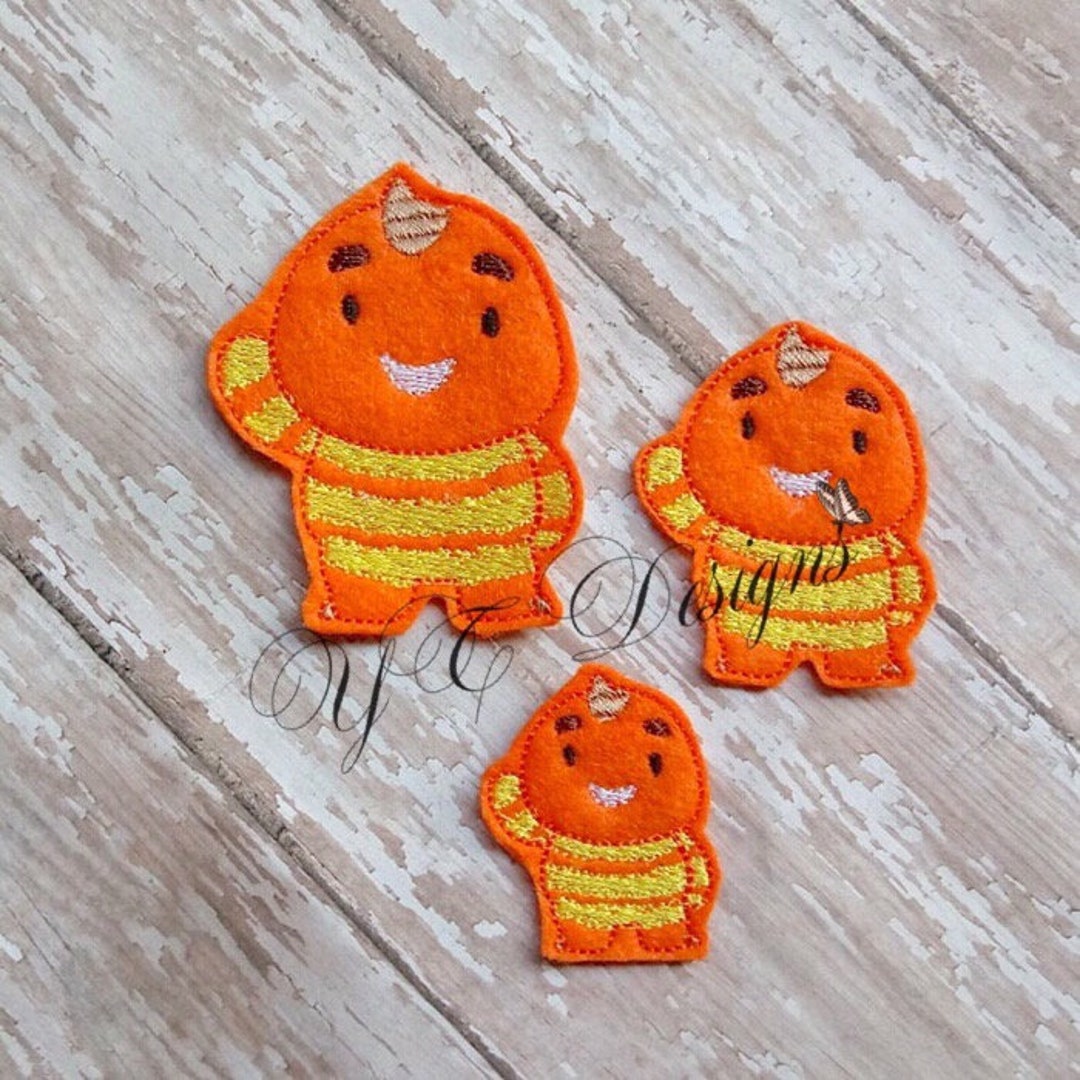 Monster Feltie Orange Monster Feltie Embroidery File - Etsy