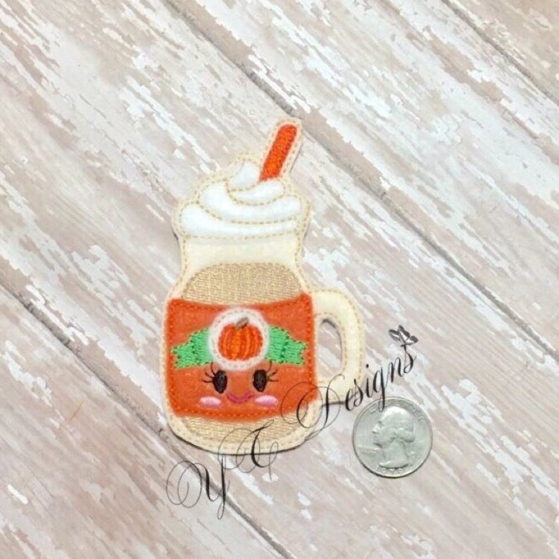 Root Beer Float feltie pumpkin spice Feltie Embroidery File | Etsy